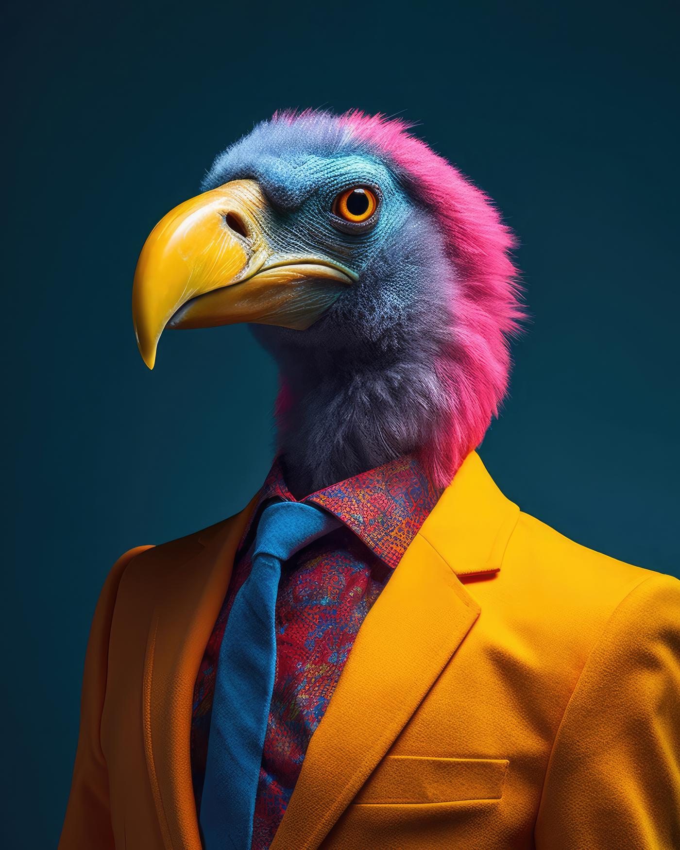 Leinwandbilder - Vogel im Anzug 3 – ZUTY DE