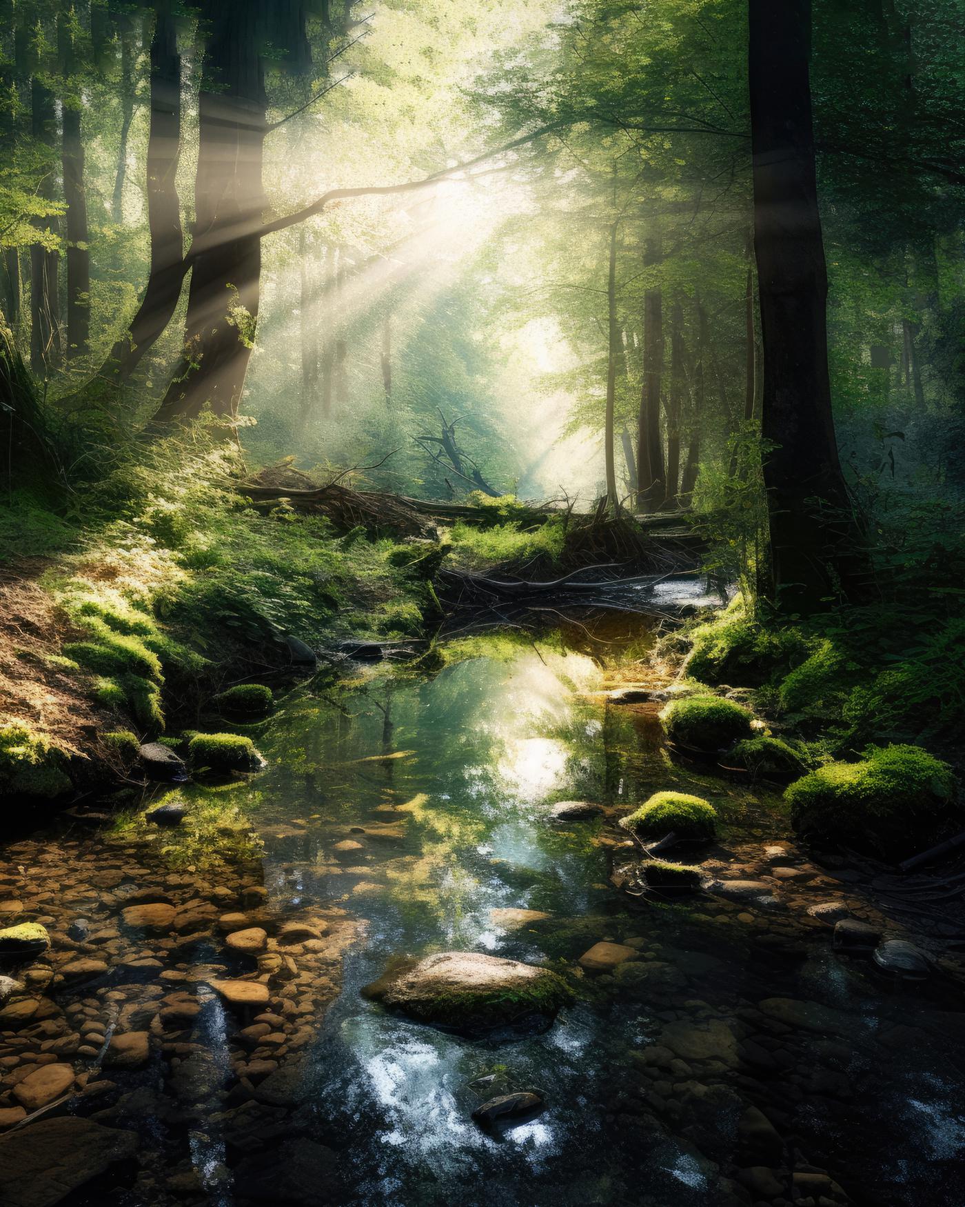 Leinwandbilder - Bach im Wald – ZUTY DE