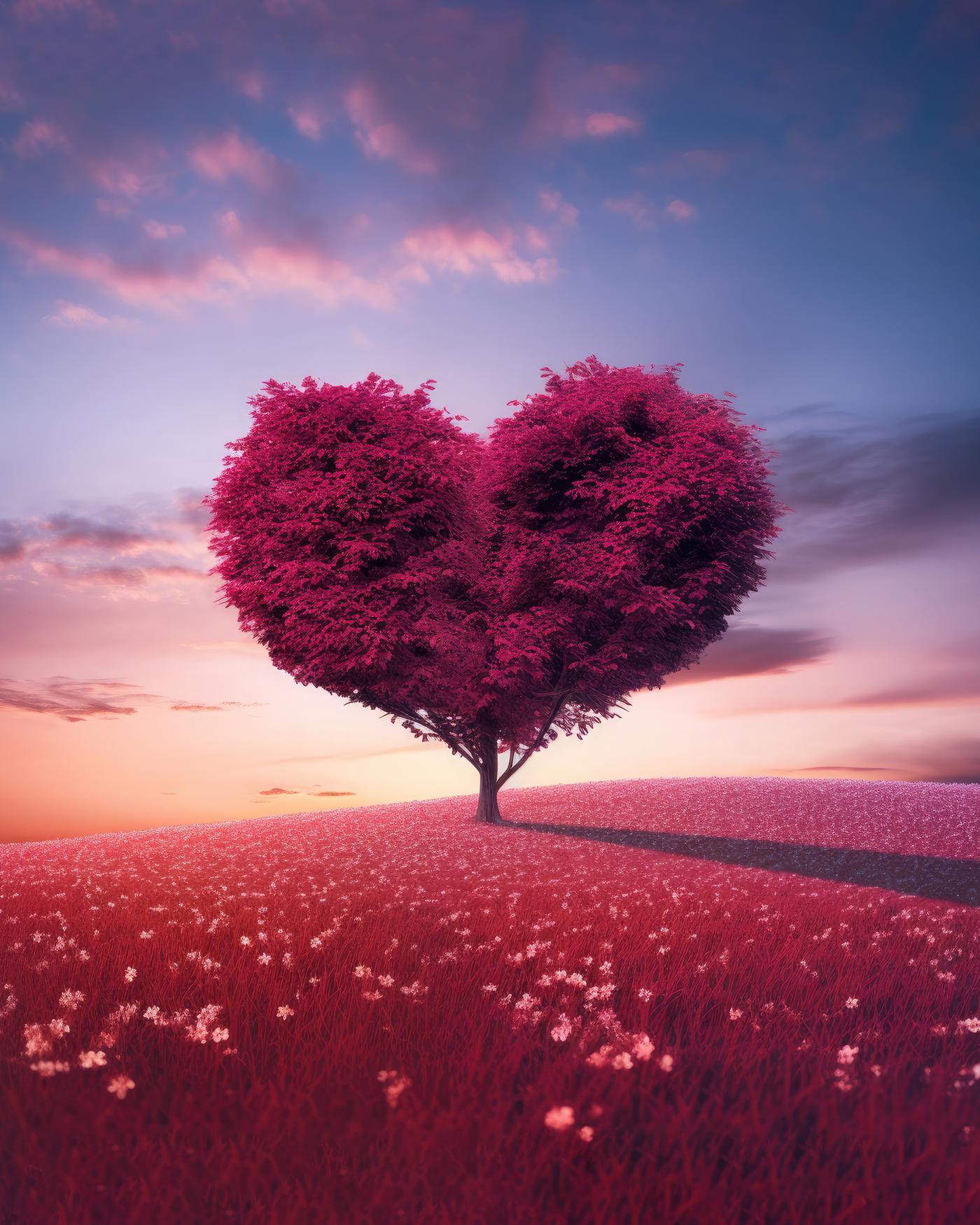 Leinwandbilder - Herzförmiger Himbeerbaum – ZUTY DE